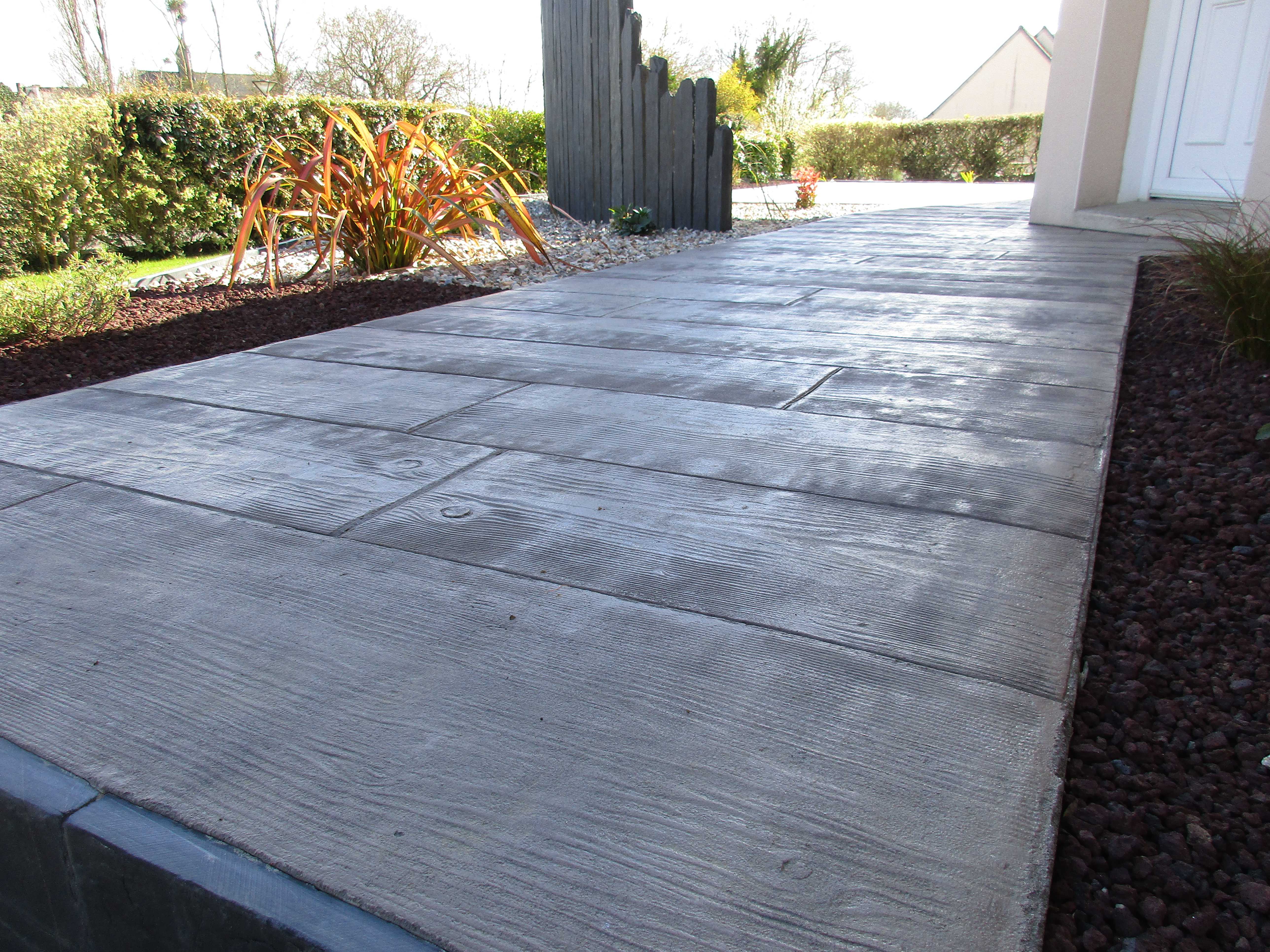 Aménagement extérieur complet - Morieux (22) / Terrasses en béton imprimé