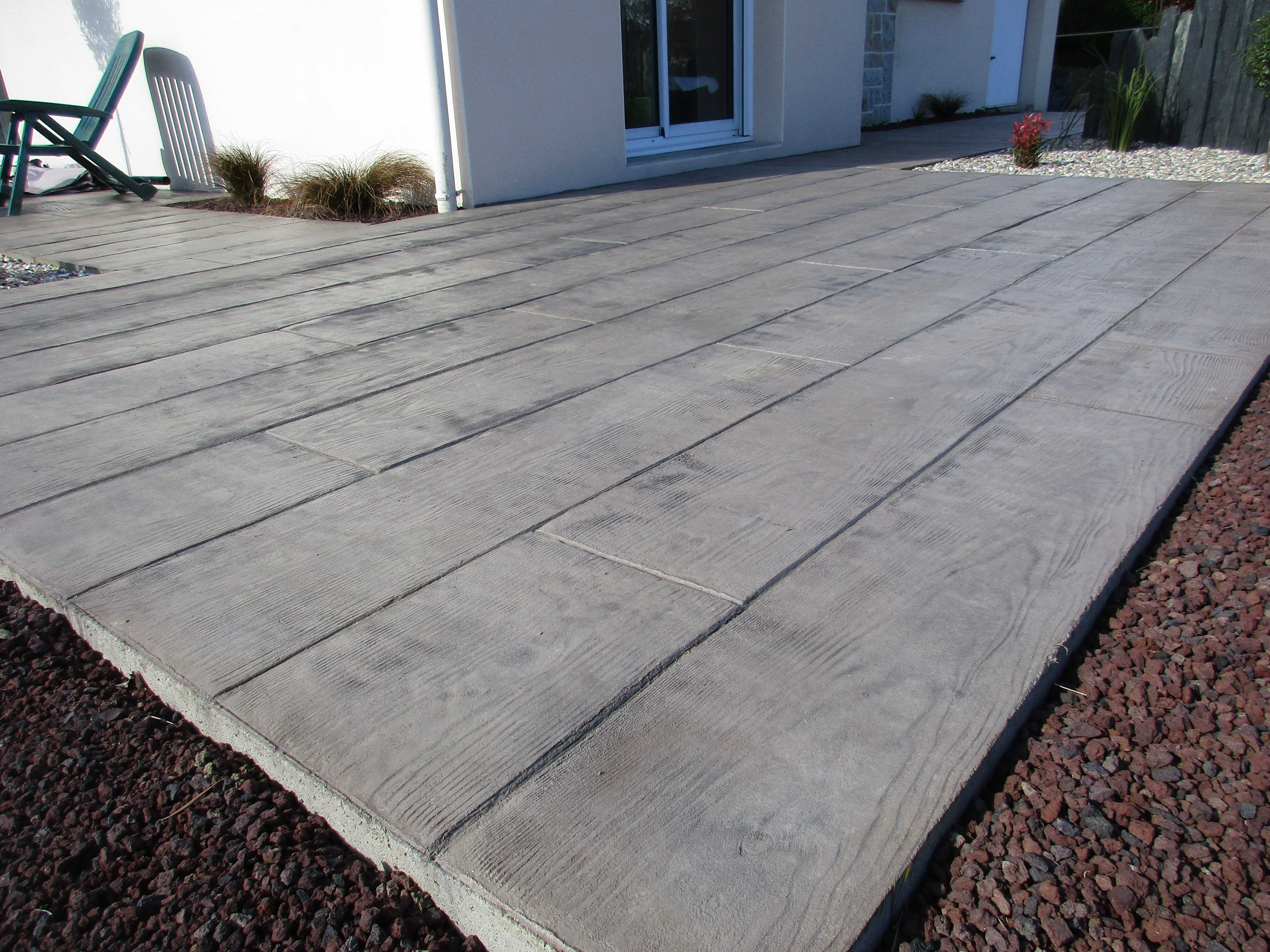 Aménagement extérieur complet - Morieux (22) / Terrasses en béton imprimé